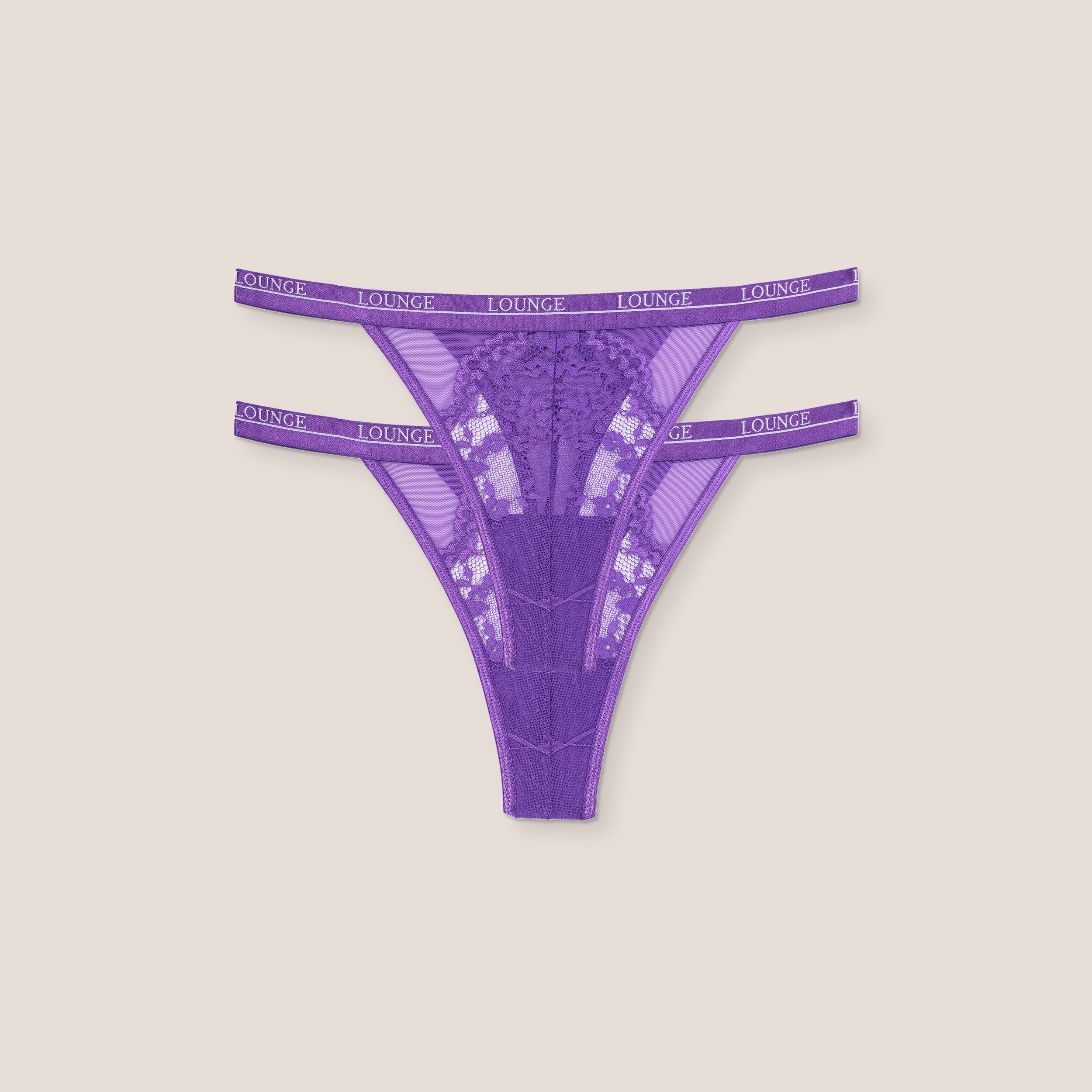 FYB Blossom Thong (2-pack) - Purple – Lounge Underwear